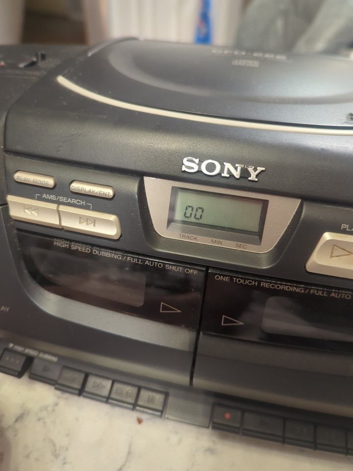 Sony CFD-222 CD Dual Cassette AM/FM Stereo Boombox Tested | eBay