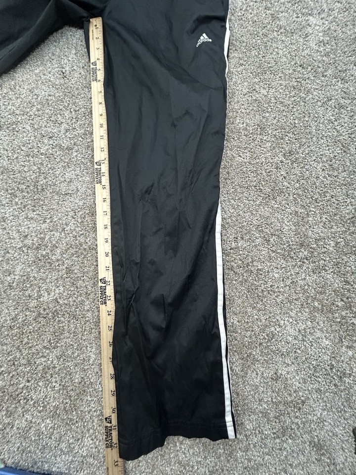 Adidas Climalite Women's Track Pants Black White 3-Stripes ~ Size ...