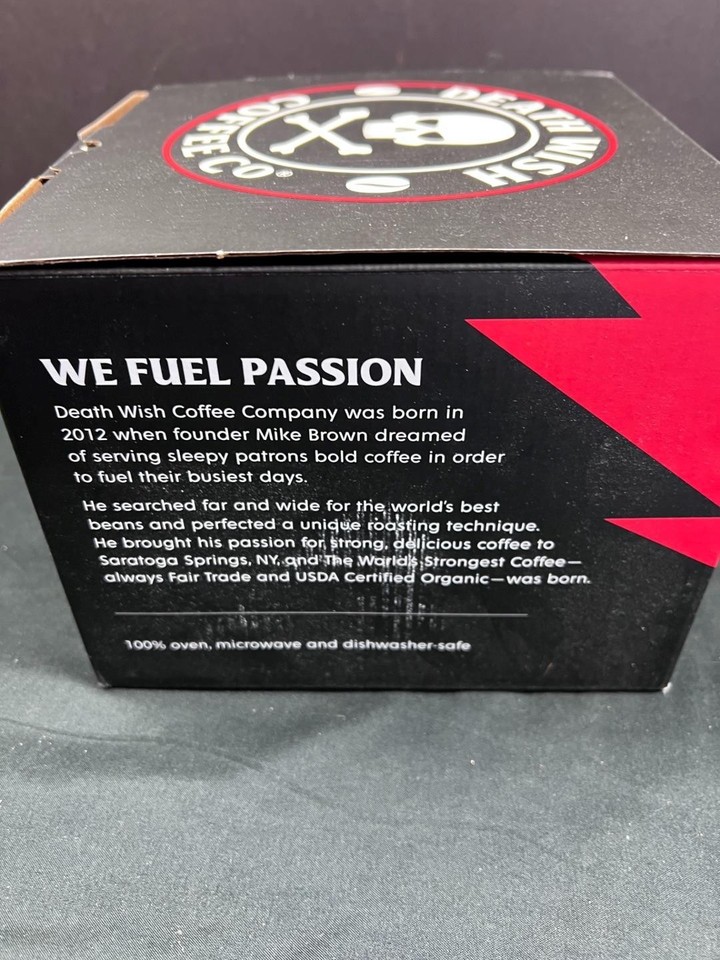 56) New Box DEATH WISH COFFEE MUG Deneen 2020 2001/2500 AGED BEANS ...