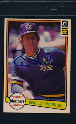 1982 Donruss #600 Rene Lachmann Mariners Signed Auto *22248 | eBay