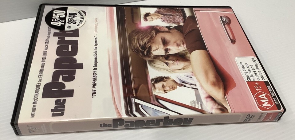 The Paperboy Movie DVD 2012 Zac Efron Matthew McConaughey Nicole Kidman ...