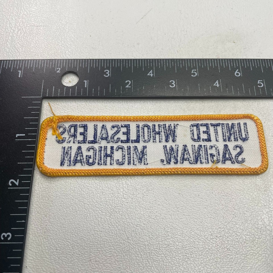 Vtg UNITED WHOLESALERS SAGINAW MICHIGAN Patch 381V | eBay