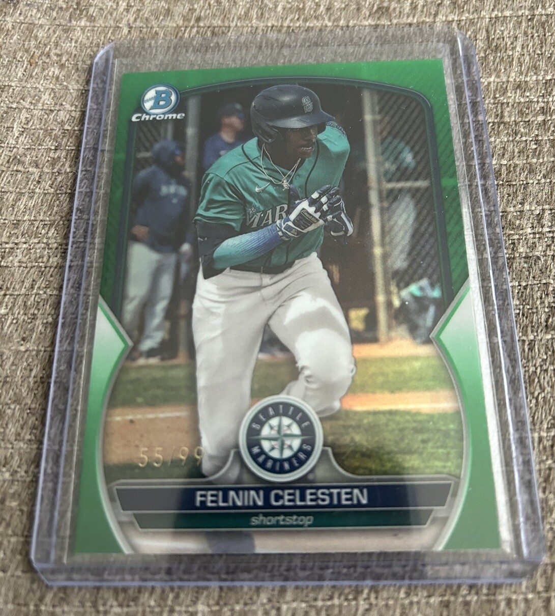 2023 Bowman Chrome Felnin Celestin Seattle Mariners Green Refractor /99 ...