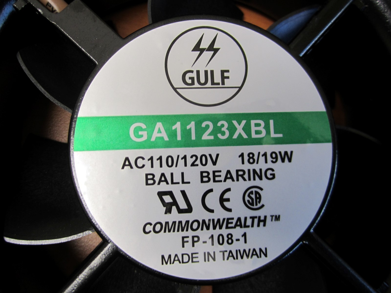 Gulf Indust. GA1123XBL Fan AC110/120V 120x120x38mm [Fanuc Compatible ...