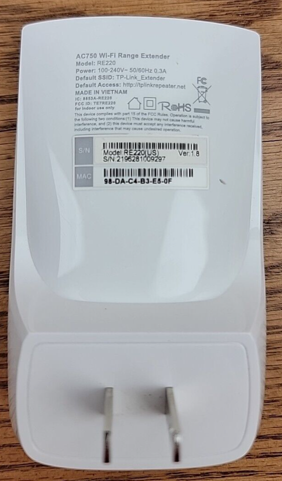 TP-Link RE220 AC750 Wireless Dual Band Wi-Fi Range Extender EUC | eBay