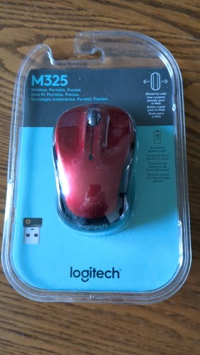 Logitech M325 Wireless Mouse with Unifying Receiver, Red 910-002651 | eBay