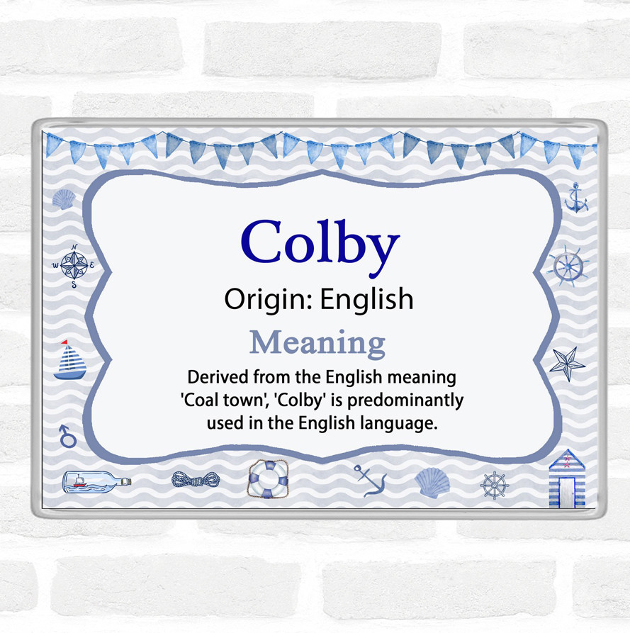 Colby Name Meaning Jumbo Fridge Magnet Nautical | eBay
