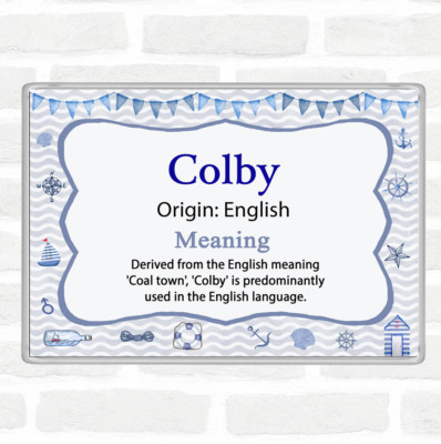 Colby Name Meaning Jumbo Fridge Magnet Nautical | eBay