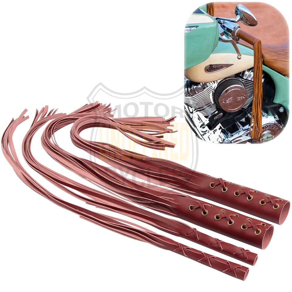 Motorcycle Leather Handlebar Grip Tassel w/ Clutch Lever Fringe Covers ...