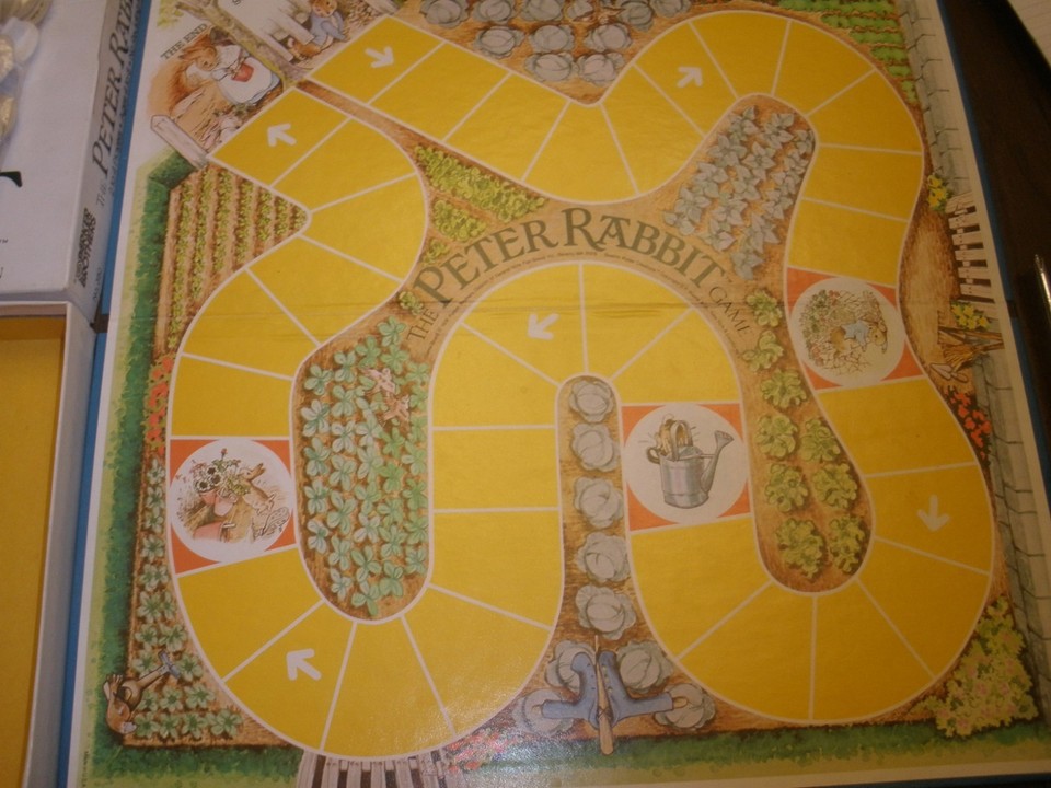 Vtg Peter Rabbit Board Game COMPLETE 1978 Parker Brothers Beatrix ...