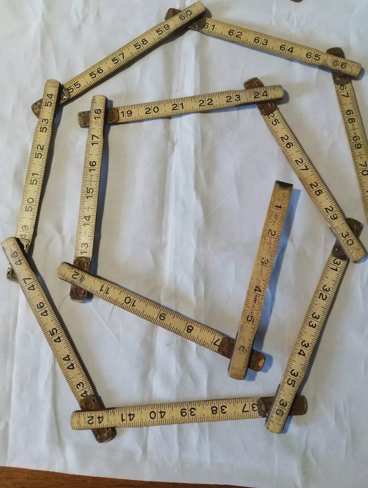Vintage Folding Ruler Foldable Measuring Stick lot of 3. | eBay