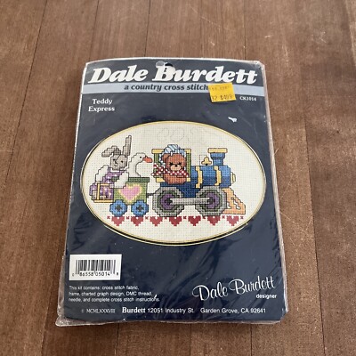 Dale Burdett A Country Cross Stitch Kit Teddy Express CK1014 Train Toy ...