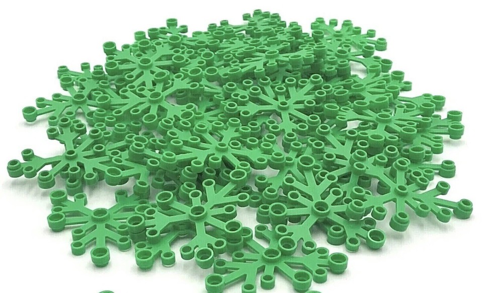 Lego 24 Pieces City 6x5 Large Bright Green Plants Leaf / Tree Limbs ...