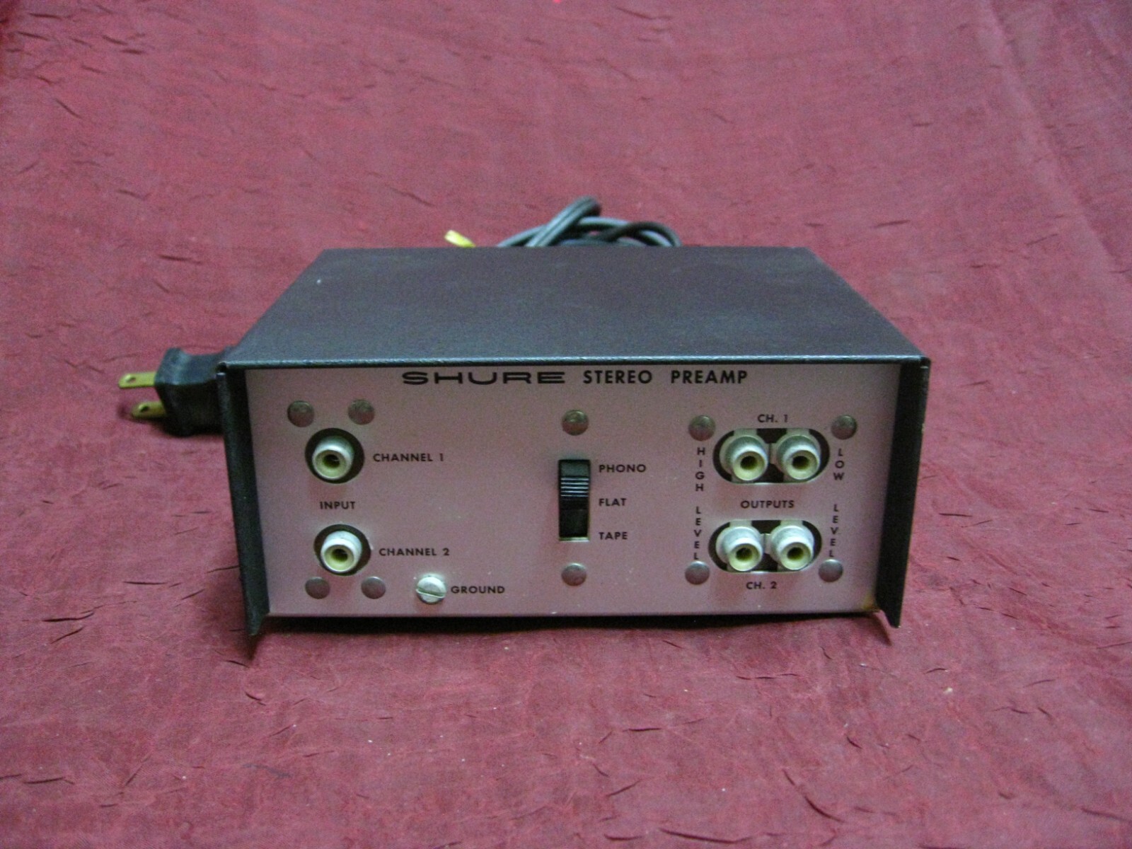 Shure preamplifier Stereo phono tape PreAmp Model M64 phonograph ...