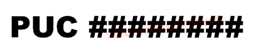 Set of 2 Custom PUC Number Vinyl Decal Window Sticker Car | eBay