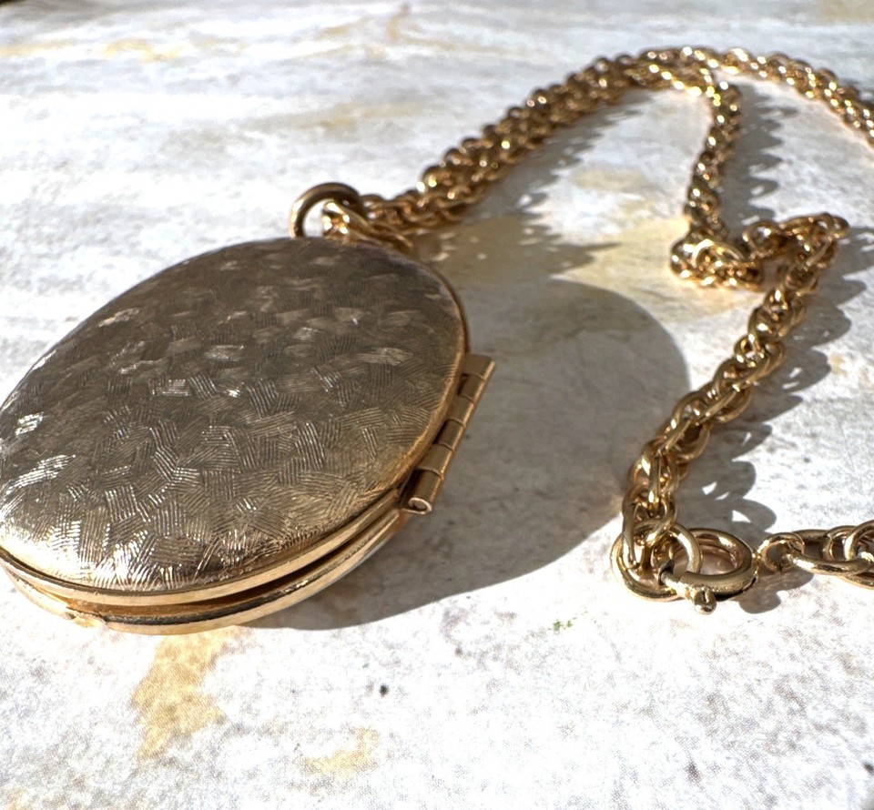 Vintage Enamel Orange Blue Flower Pendant Locket | eBay