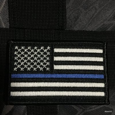 3x2" USA FLAG PATCH BLUE LINE American SWAT POLICE THIN BLACK Law Urban ...