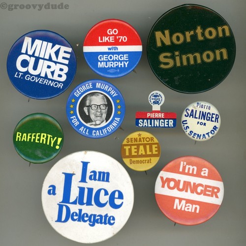 10 Murphy Salinger Simon Luce Curb Younger Teale CA Pin Pinback Button ...