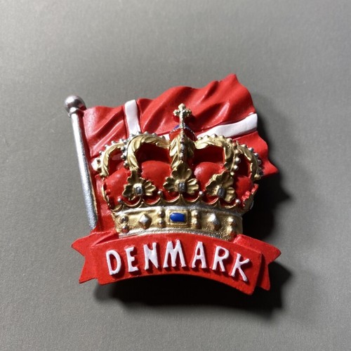 Flag of Denmark Crown Tourist Travel Gift Souvenir 3D Refrigerator ...