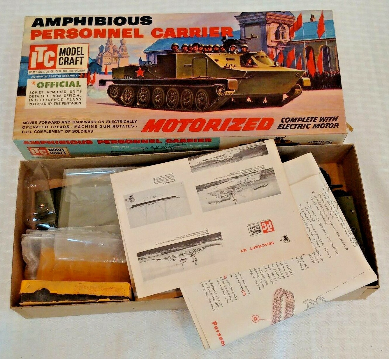 Vintage Model Craft Kit Ideal Complete Military ITC Motorized ...