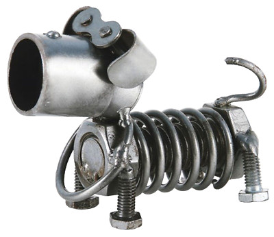 Spring Dog Hand Crafted Recycled Metal Art Sculpture Figurine | eBay