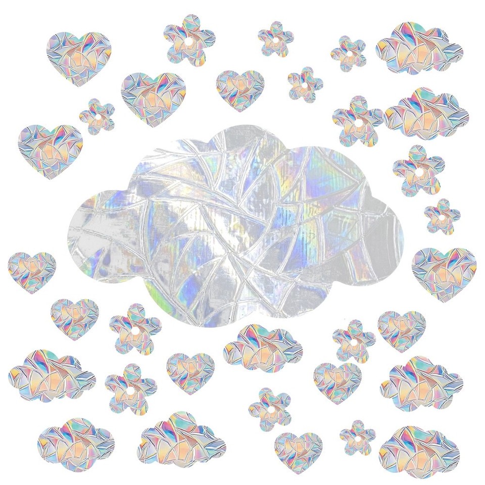 3 Sheets Bird Window Decals Anti Collision Cling Non Adhesive Safety ...