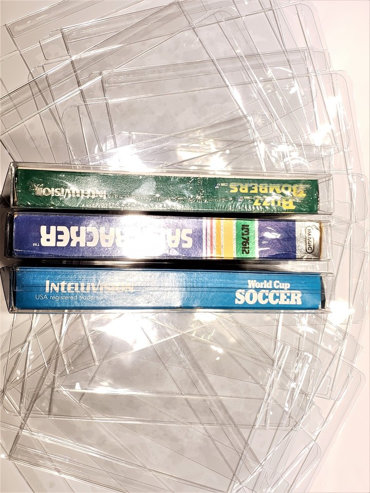 10 Intellivision Video Game Clear Case Cases Sleeve Box Protector ...
