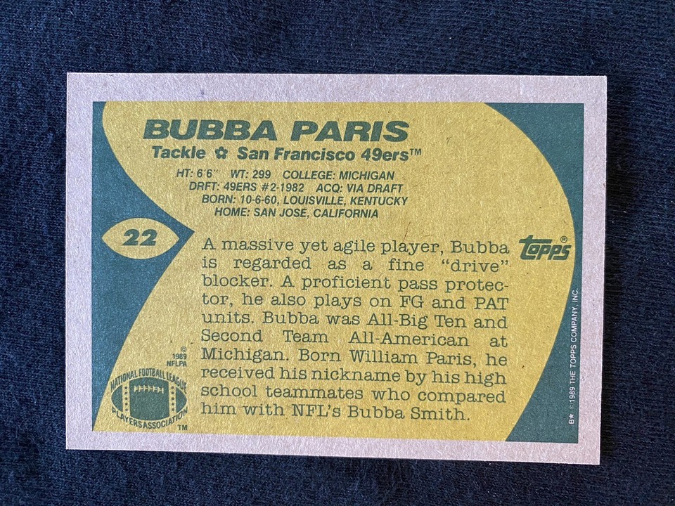 1989 Topps - #22 Bubba Paris (RC) | eBay