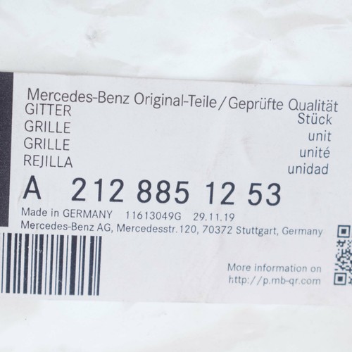 New Genuine MB E Class W212 AMG Front Bumper Lower Center Grill ...