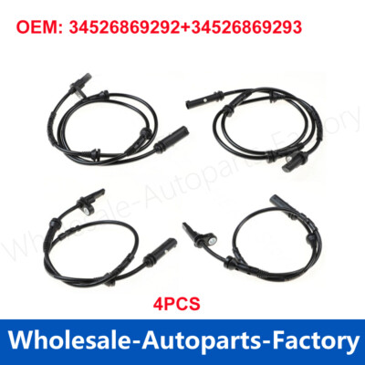 Set of 4PCS Front Rear ABS Wheel Speed Sensor For BMW X3 F25 X4 F26 ...