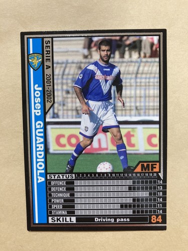 Josep Guardiola Pep Rookie Card RC Brescia 2001-2002 01-02 Panini WCCF ...