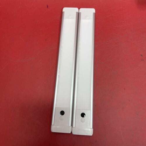 Commercial Electric 9 in. 2-Bar Plug-in LED Under Cabinet Light, Silver ...