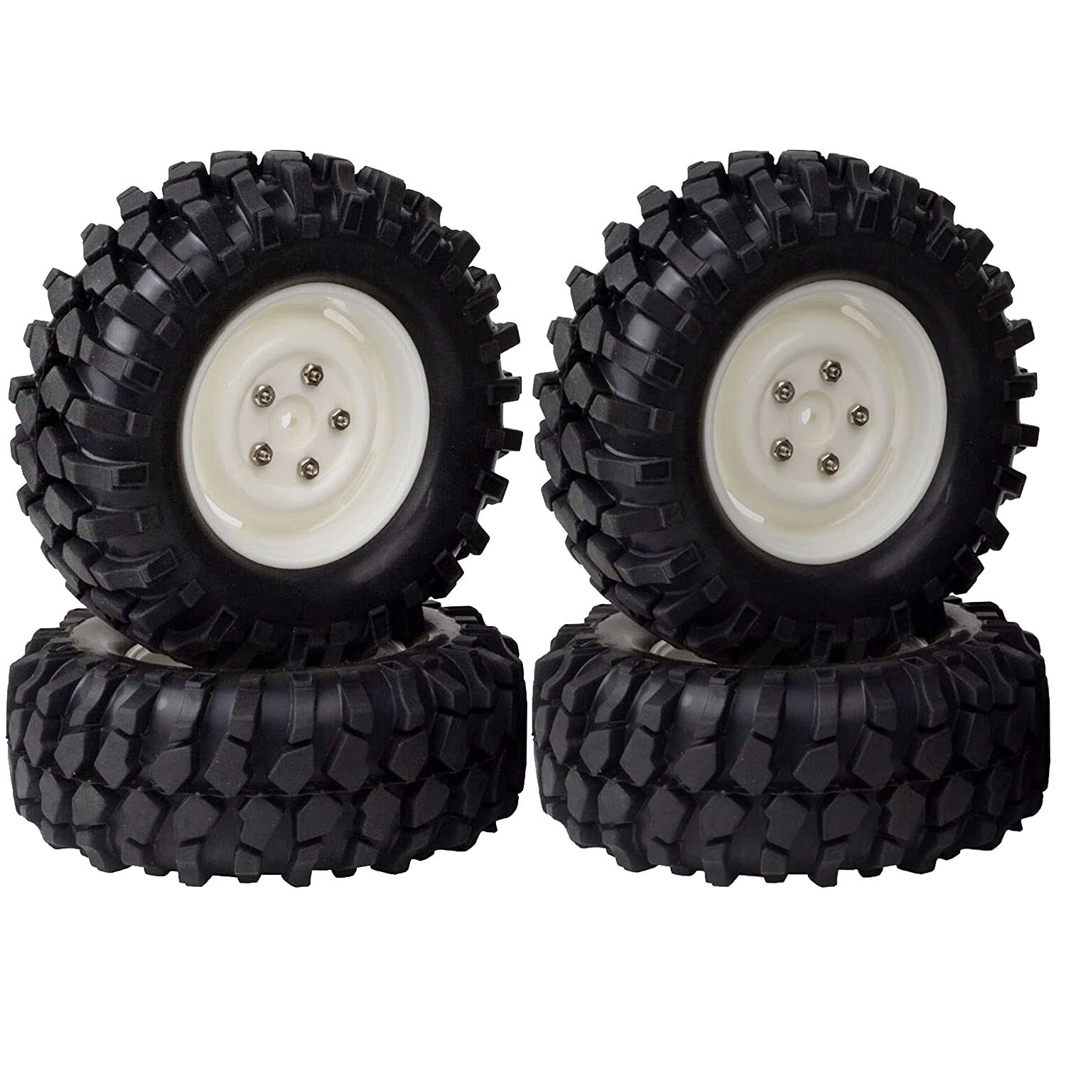 4pcs Tires w/Tires Adapters For TAMIYA Grasshopper/Hornet 1/10 upgrade ...