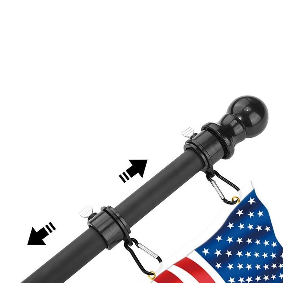 Wall Bracket Base Flag Pole Holder Flagpole Telescopic Flag Pole Banner ...