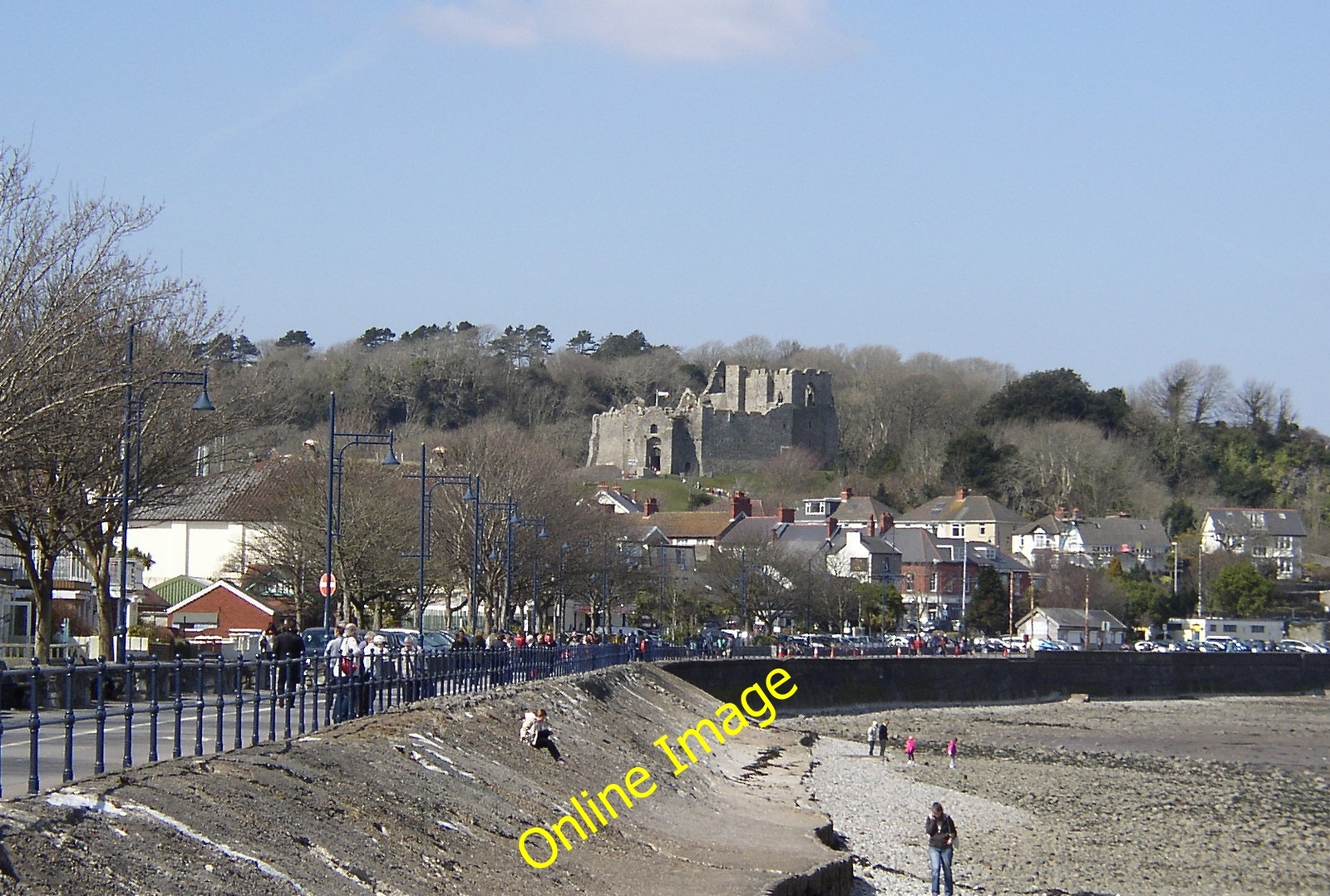 Photo 6x4 Oystermouth Castle Norton/SS6188 Taken from Mumbles seafront ...
