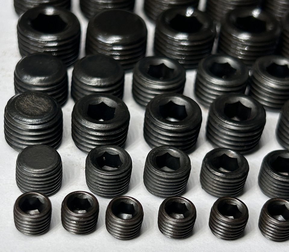 55* NPT PIPE PLUGS FITTING ASSORTMENT KIT 1/16" 1/8'' 1/4'' 3/8'' 1/2 ...