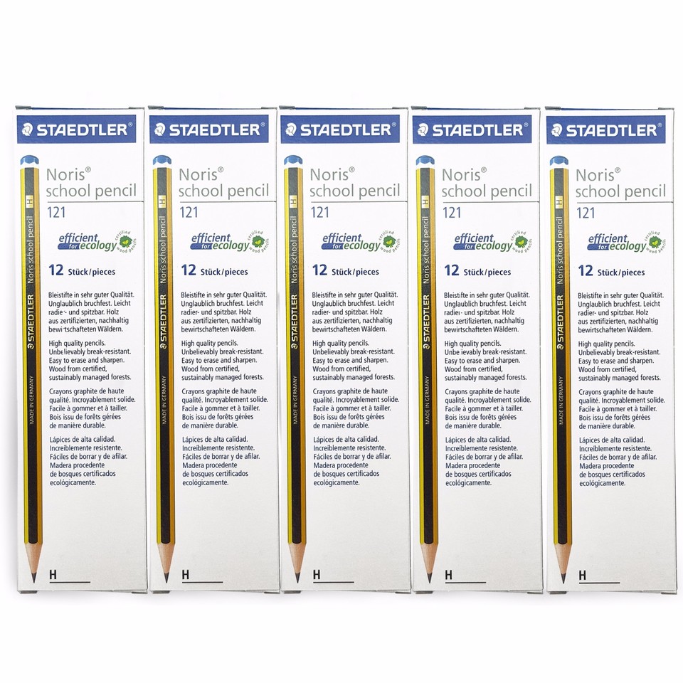 Staedtler Noris School Pencils 121 - Boxed - In Grades HB/B/2B/H/2H ...