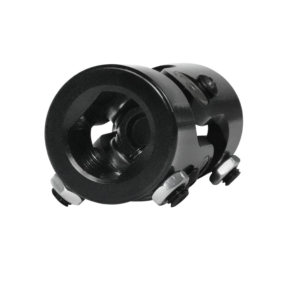 New 1" DD X 1" DD Single Steering U Joint Coupler Black Steel Universal ...