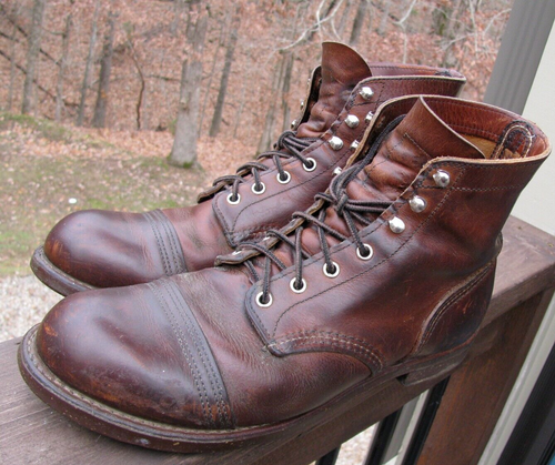 Red Wing Iron Ranger Boot 8115; 11-D, Brn. Leather VGC Sturdy work ...