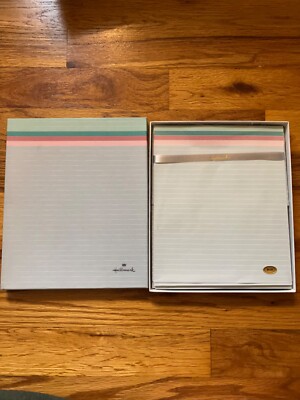 Vintage 70s Hallmark Stationery Writing Letter Full Box Set Pink Blue ...