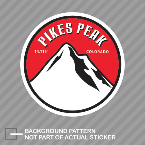 Pikes Peak Sticker Decal Vinyl colorado mountain sports climbing hiking ...