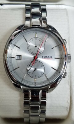 Fossil CH2975 Land Racer Silver Dial Stainless Steel Chronograph Women's Watch | eBay