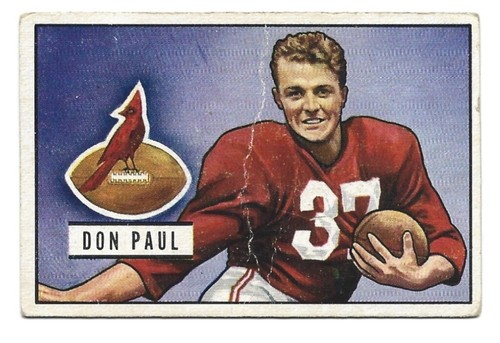 1951 Bowman Football lot of 2 Elmer Angsman and Don Paul Chicago ...