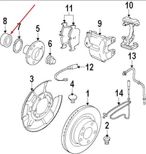 NEW BMW 3 E90 REAR LEFT WHEEL BEARING 33416775842 6775842 OEM | eBay