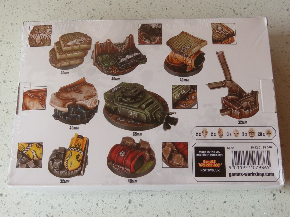 Games Workshop Hero Bases Warhammer 40,000 BNIB New Basing GW 32mm 40mm ...
