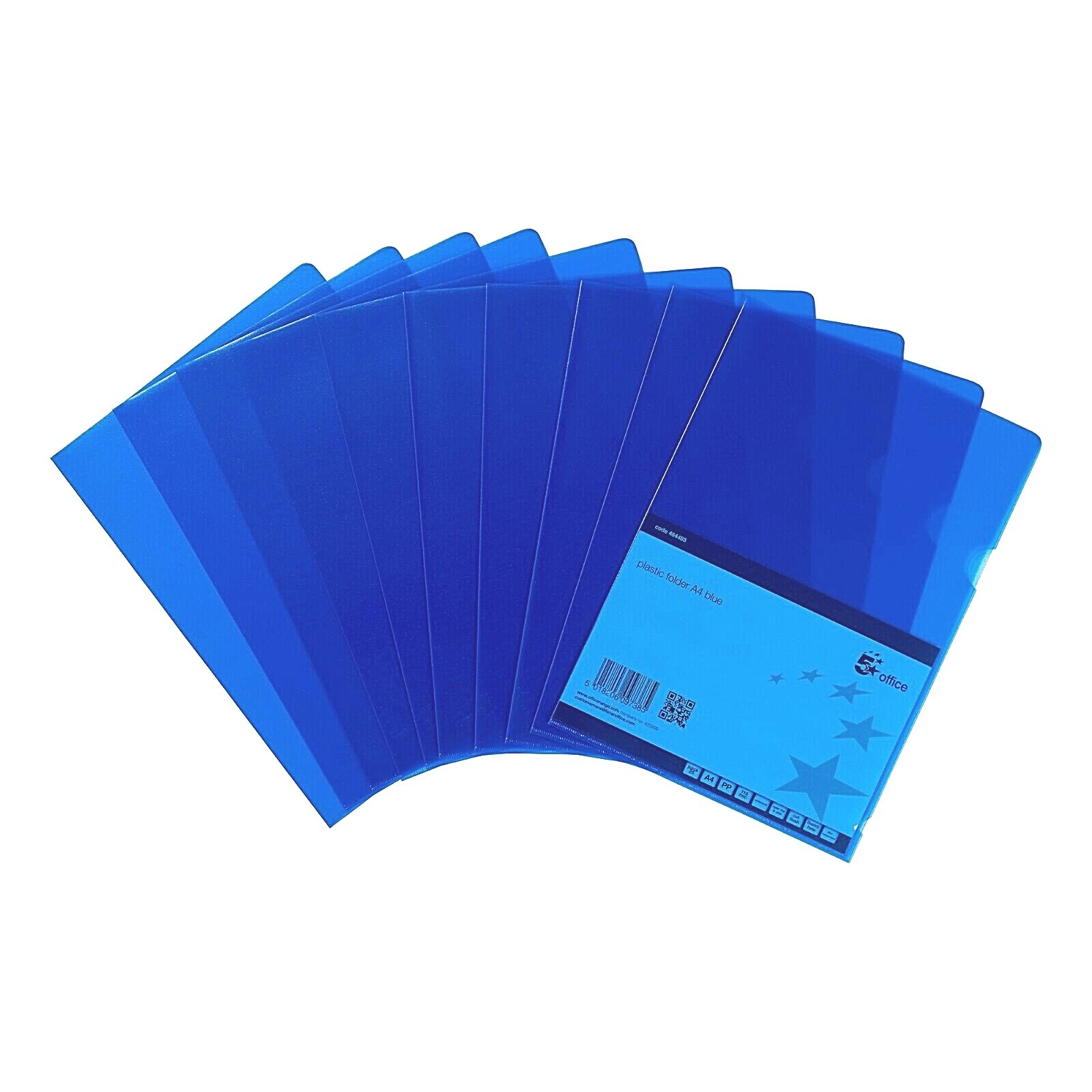 25 x A4 CUT FLUSH FOLDERS CLEAR & COLOUR *STRONG* 120/110 Mic PLASTIC ...