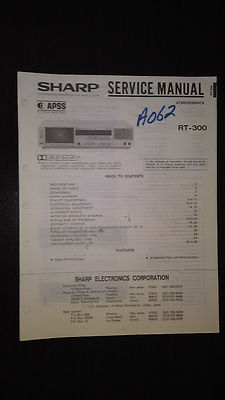 sharp rt-300 Service Manual Original repair stereo cassette deck tape ...