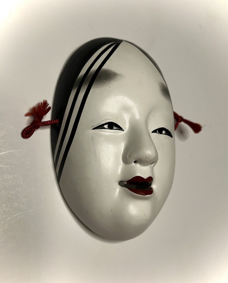 Vintage Onnamen Japanese Ceramic Theatre Mask onna-men, or women’s mask ...