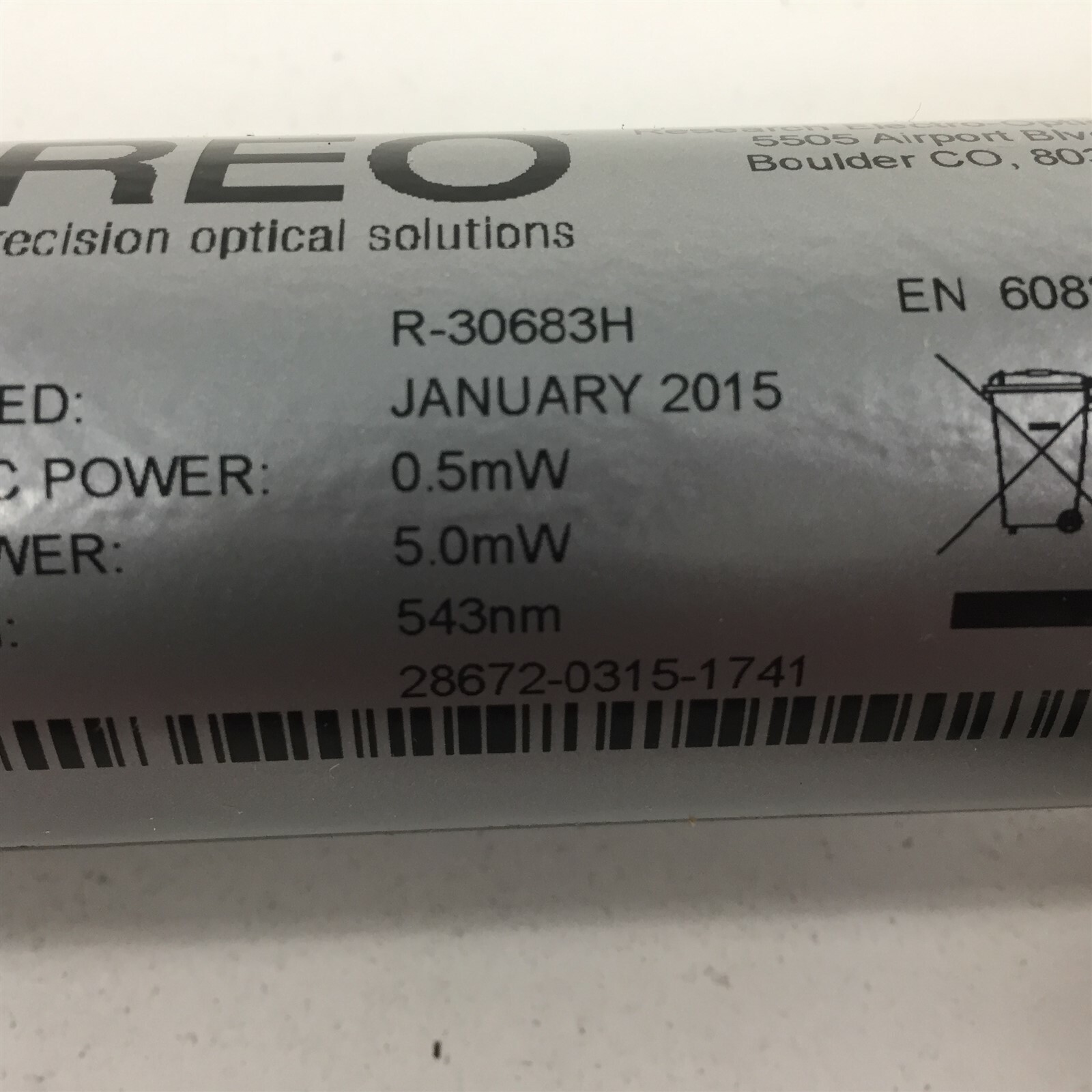 REO Precision Optical Solutions R-30683H Laser Head 543nM 5.0mW | eBay