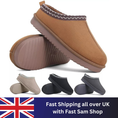 LADIES WOMENS WARM FAUX FUR SNUGG SLIP ON IN OUT DOOR SLIPPERS SHOES ...